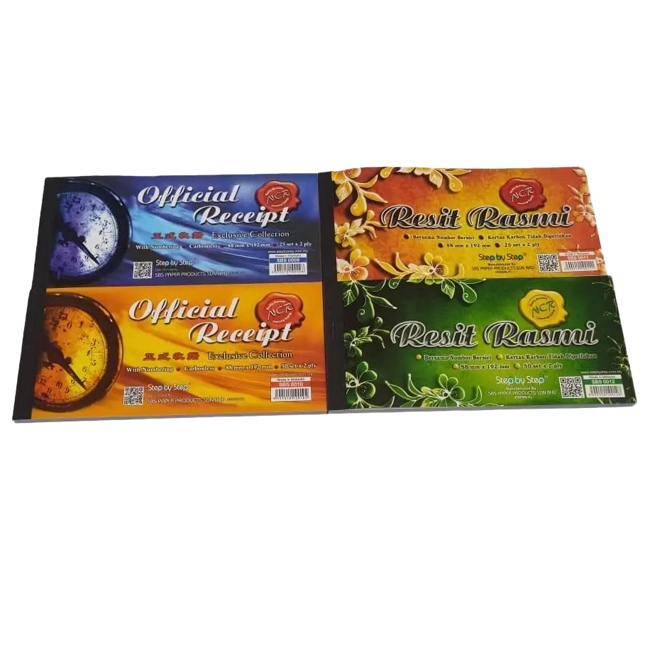 SBS NCR Official Receipt Book / Buku Resit Rasmi / 正式收据 With Numbering ...