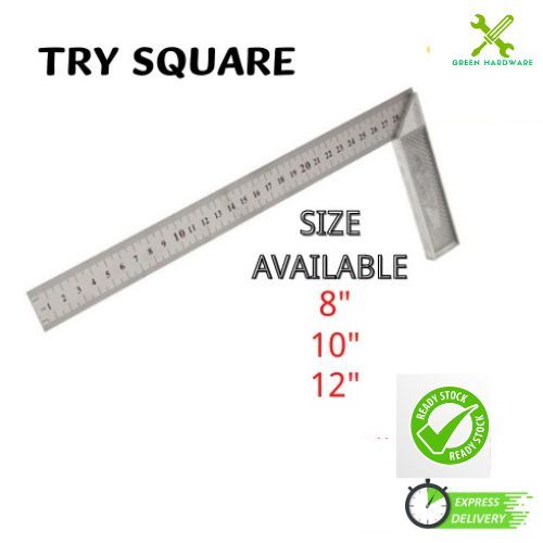 Try Square Stainless Steel L Ruler / Sesiku L/ Pembaris Besi L/Pembaris ...