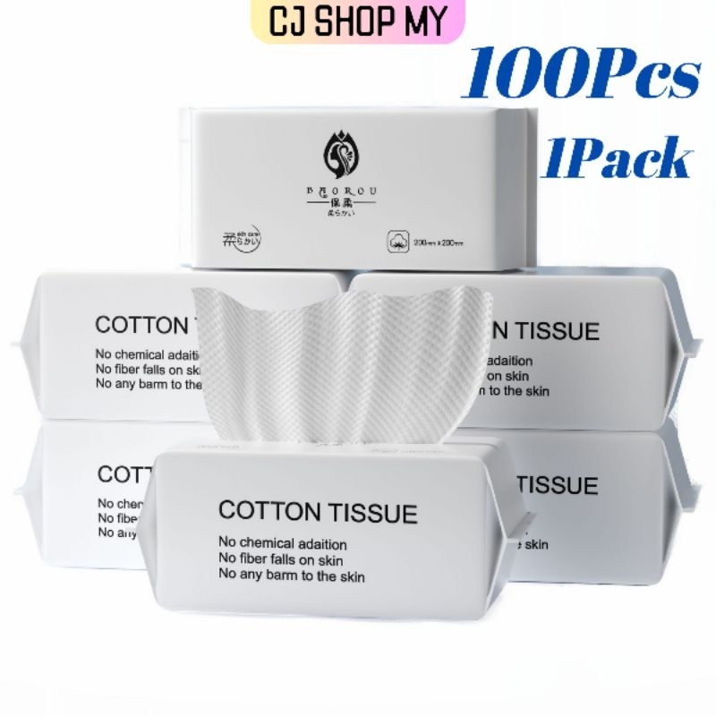 Cotton Tissue Disposable Facial Tissue for Adults and Children Make up ...