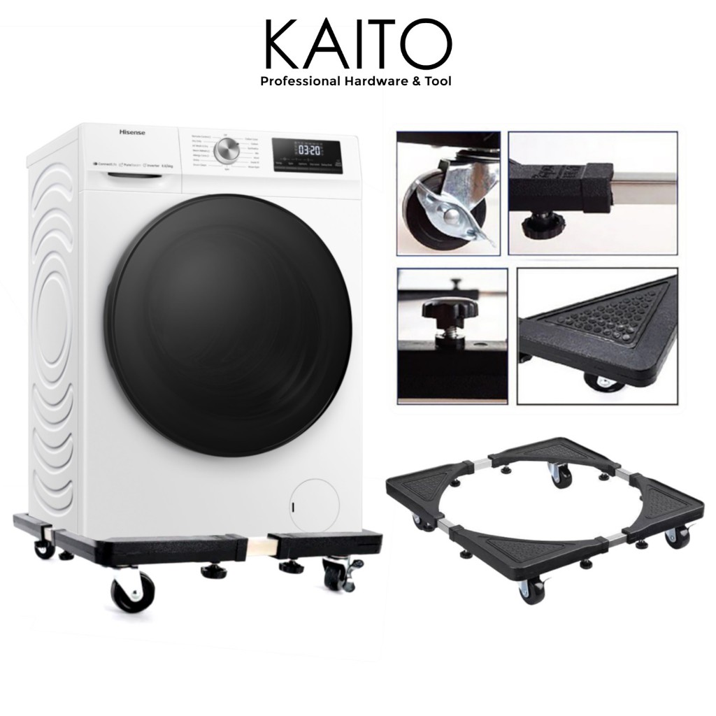 Washing Machine Stand Wheel Base Tapak Alas Pelapik Kaki Roda Mesin ...