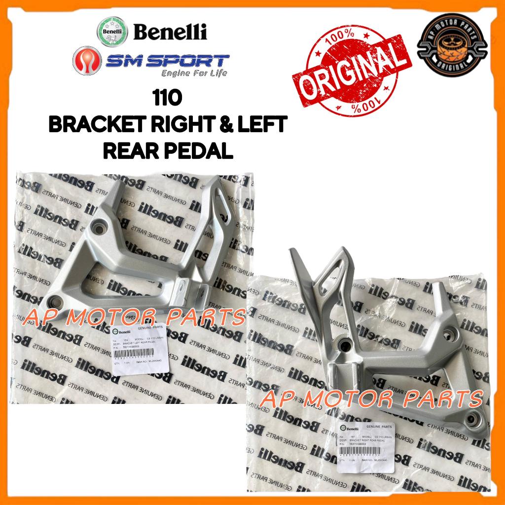 100% ORIGINAL BENELLI SM SPORT 110R FOOTREST BRACKET LEFT & RIGHT REAR ...