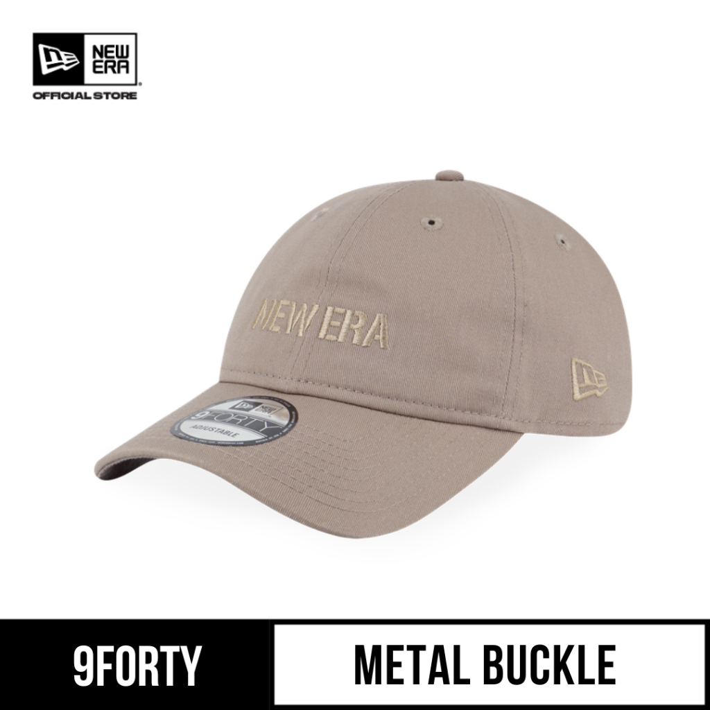 New Era 9FORTY Unstructured Metal Buckle Ash Brown Adjustable Cap ...