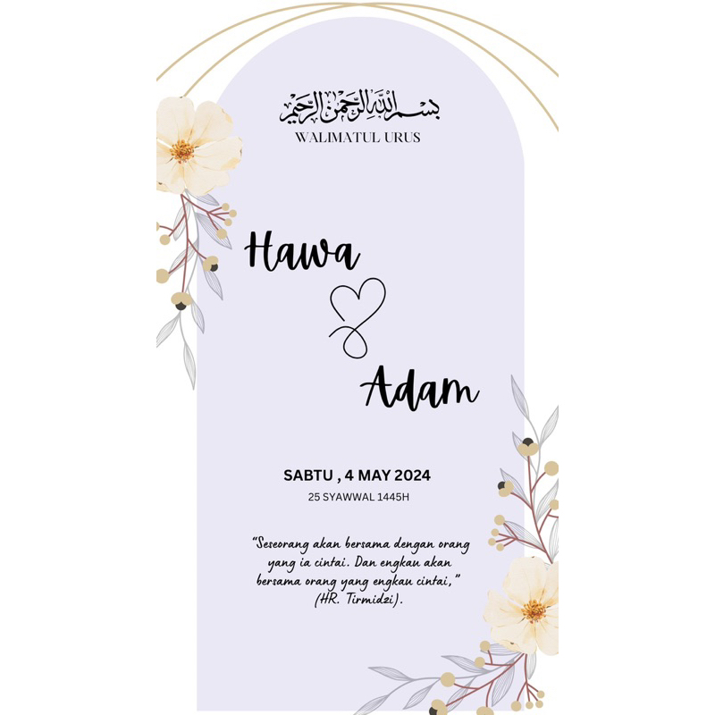 Wedding Card Digital/ Jemputan Perkahwinan Murah/Jemputan Majlis Aqiqah ...