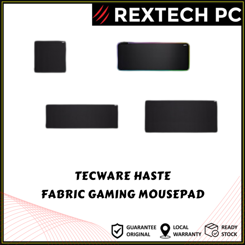 Tecware HASTE Series Gaming Mousepad [ L/XL/XXL/3XL ] Smooth & Rough ...