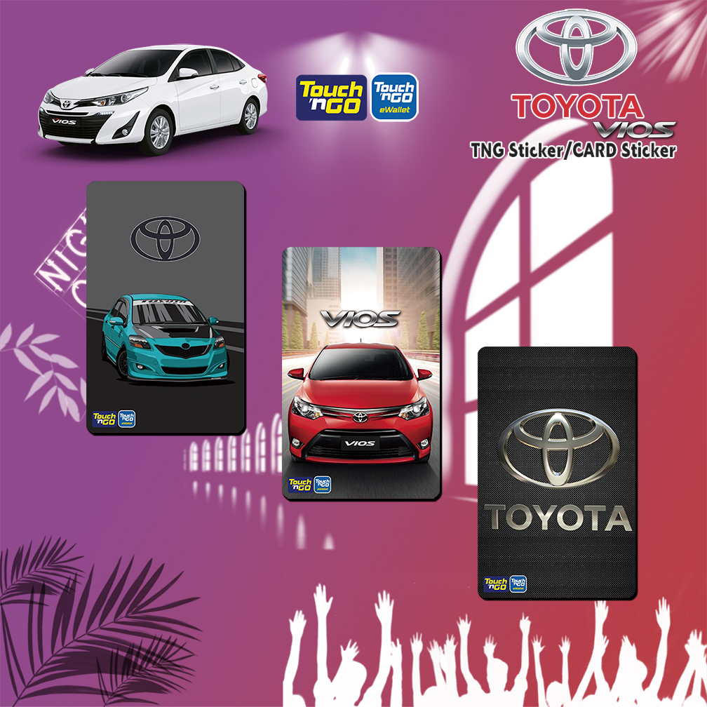 Toyota Vios Car TNG Pelekat - Tng Touch N Go/Bank kad pelekat pelindung ...