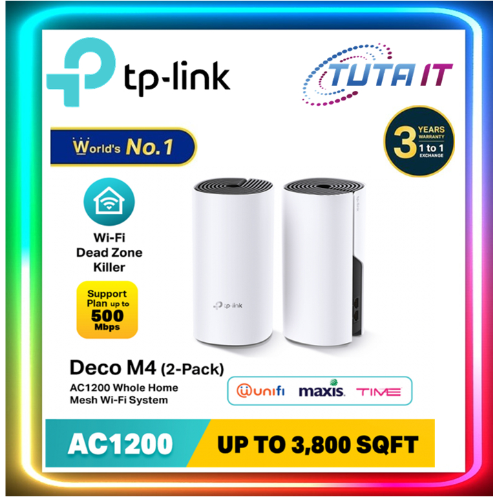 TP-Link Deco M4 2pack AC1200 Whole Home Mesh Wi-Fi System | Shopee Malaysia