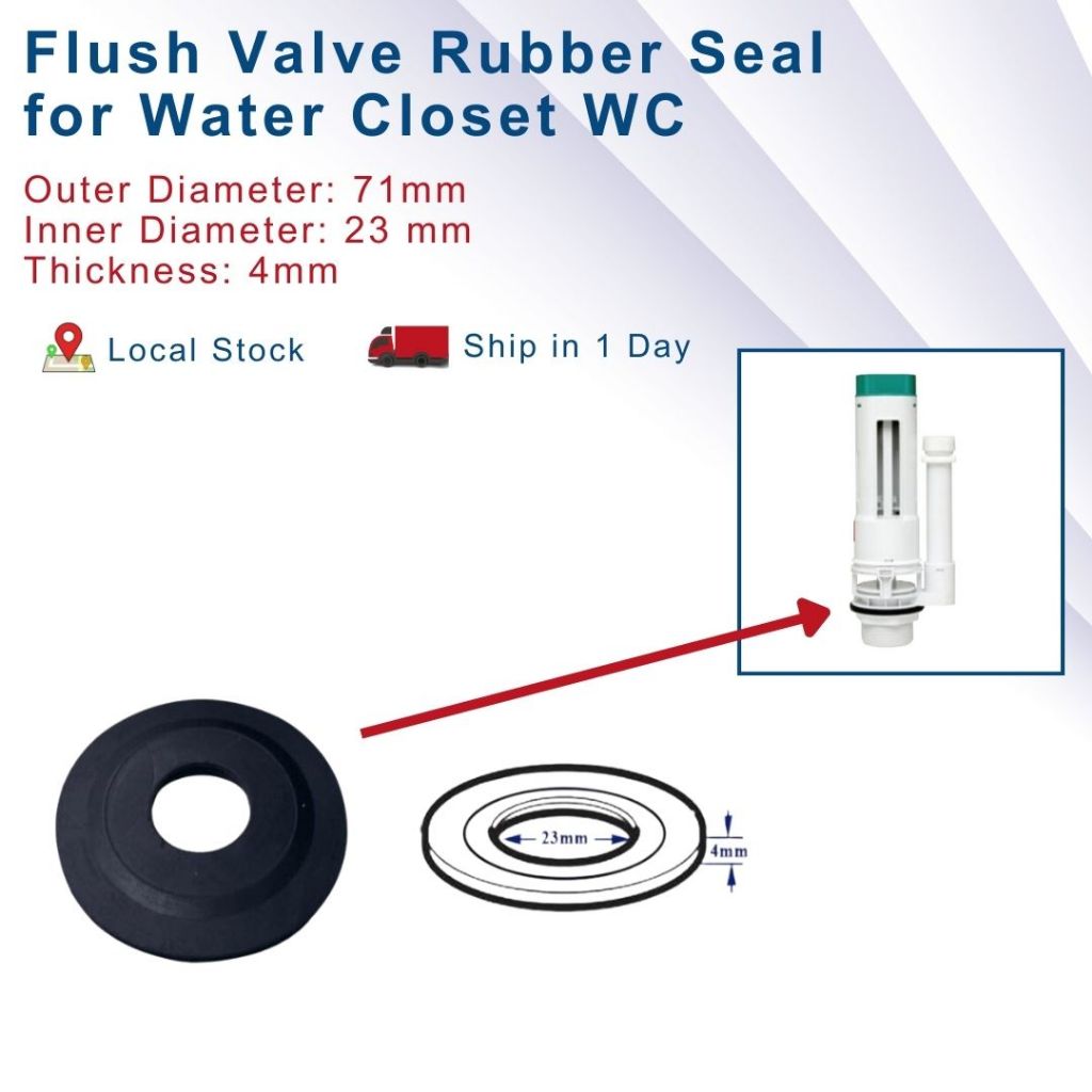 RUBBER SEAL WC FLUSH VALVE TOILET Outer Diameter 71mm, Inner Diameter ...