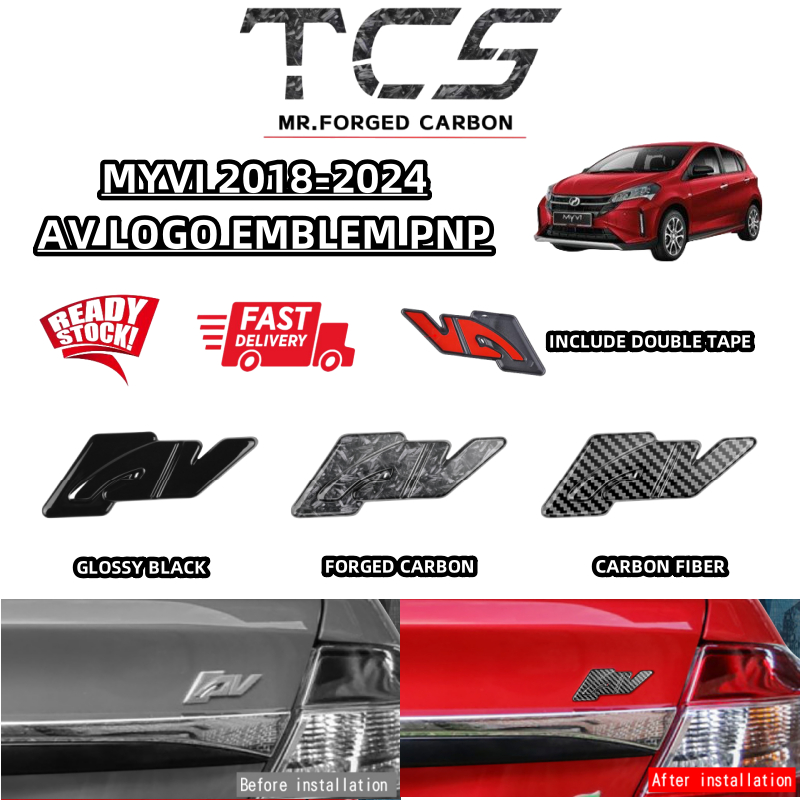 TCS PERODUA MYVI GEN3 2018-2024 AV SPEC LOGO EMBLEM PNP ACCESSORIES ...