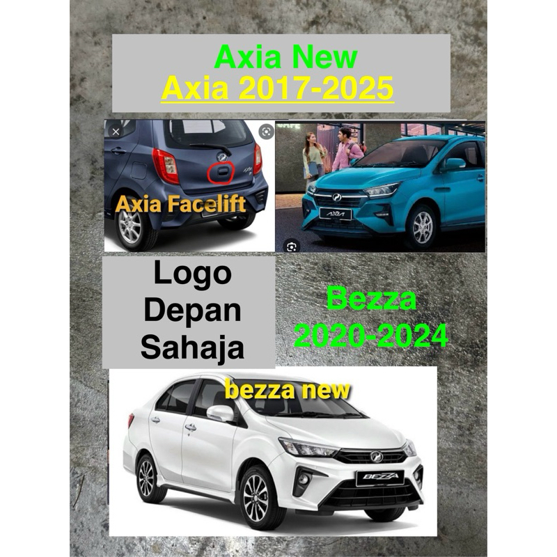 perodua logo bezza axia myvi alza aruz matte black glossy black badges ...