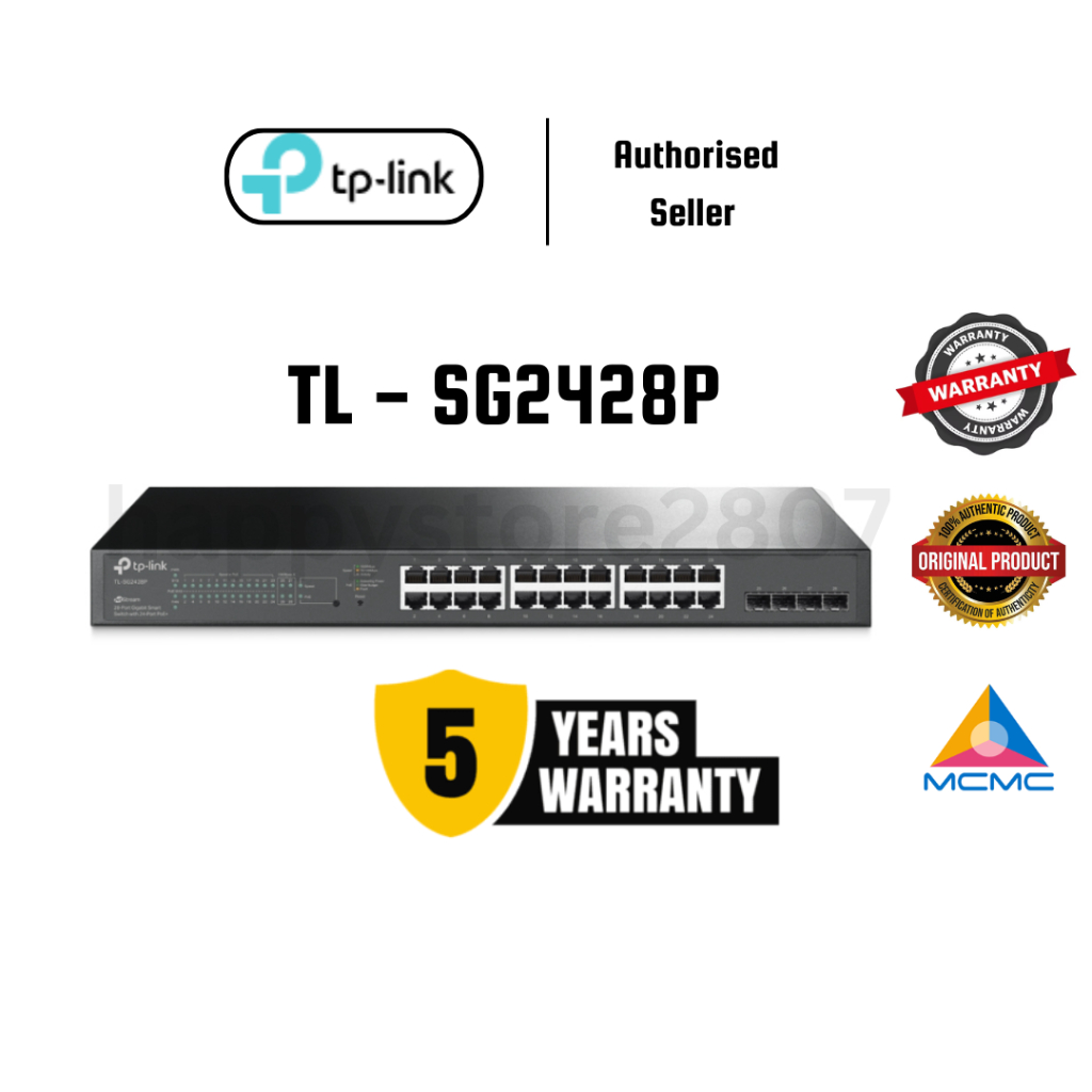 TP-Link TL-SG2428P JetStream 28-Port Gigabit Smart Switch with 24-Port ...