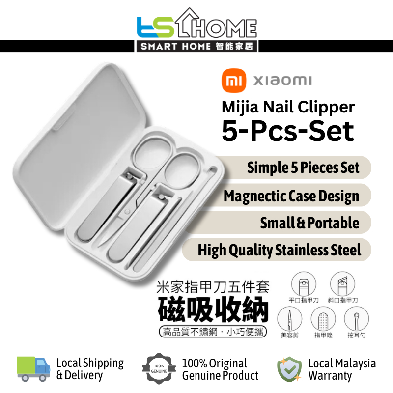 Xiaomi Mijia Stainless Steel Nail Clipper 5-Pieces Set MJZJD002QW Combo ...