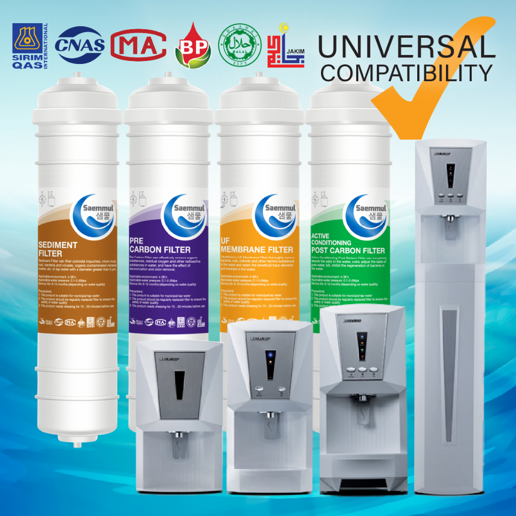 Enhanced Water Filter SAEMMUL 10" UF Set Certified Halal Universal ...