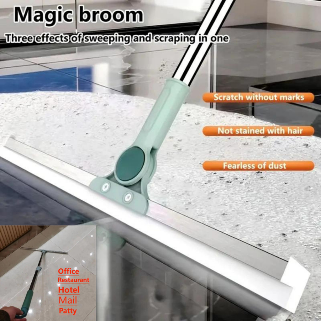 [ READY STOCK ] Magic Silicone Broom Floor Wiper Rotatable Sweeping ...