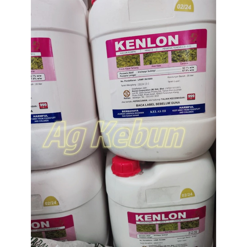 (Promo) 20L Kenlon - Racun Rumput Rumpai Herbicide (One drum for one ...