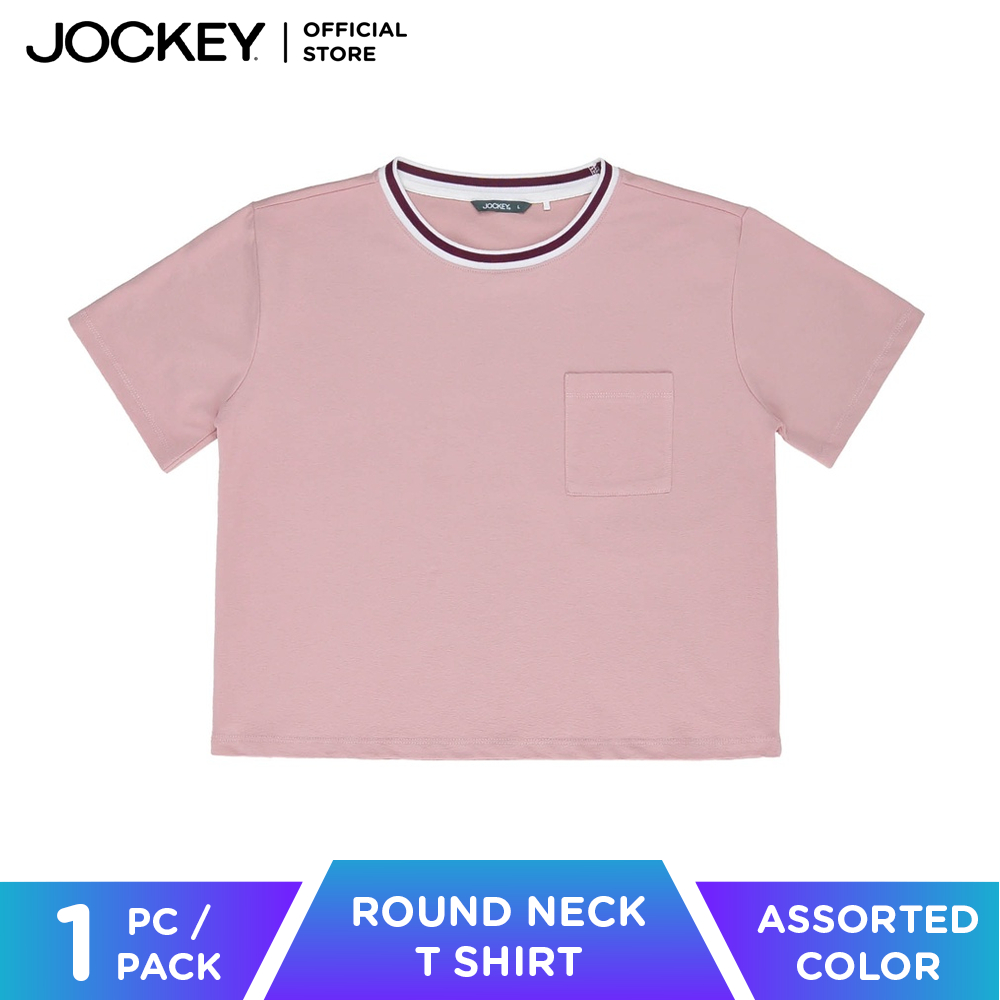 JOCKEY - Women's Round Neck Cotton Lycra T Shirt Woman Baju T Shirt ...