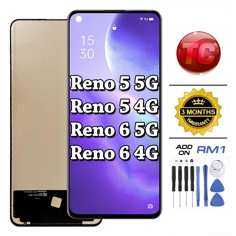 LCD OPPO Reno 5 4G 5G/ Reno 6 4G 5G Compatible For Original Glass Touch ...