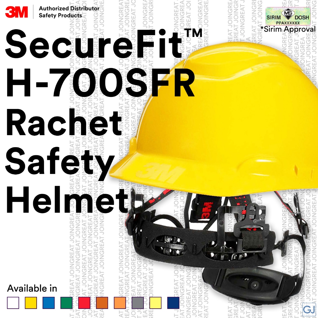 3M H-701SFR-UV 3M Safety Helmet Short Brim Hard Hat / 4-Point ...