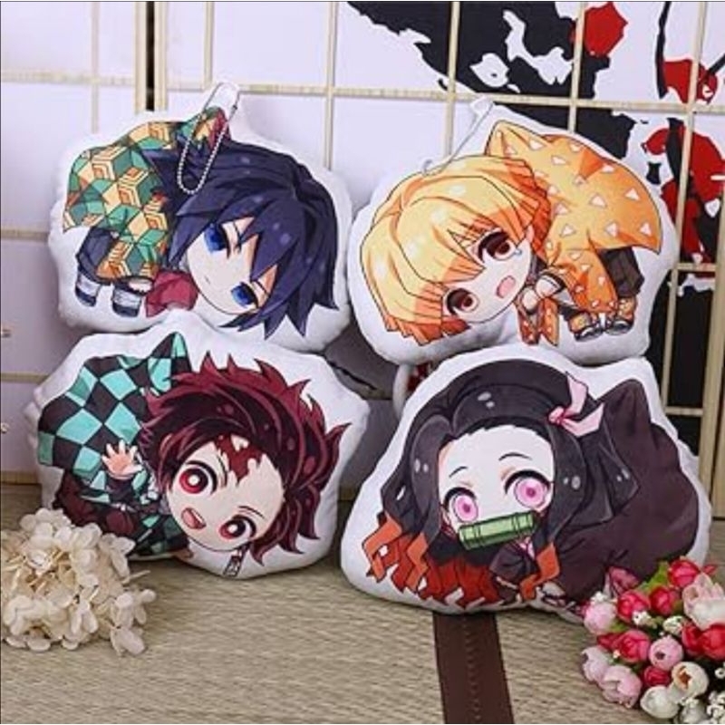 Demon Slayer Small cushion plushy plushies Kimetsu No Yaiba Tanjirou ...