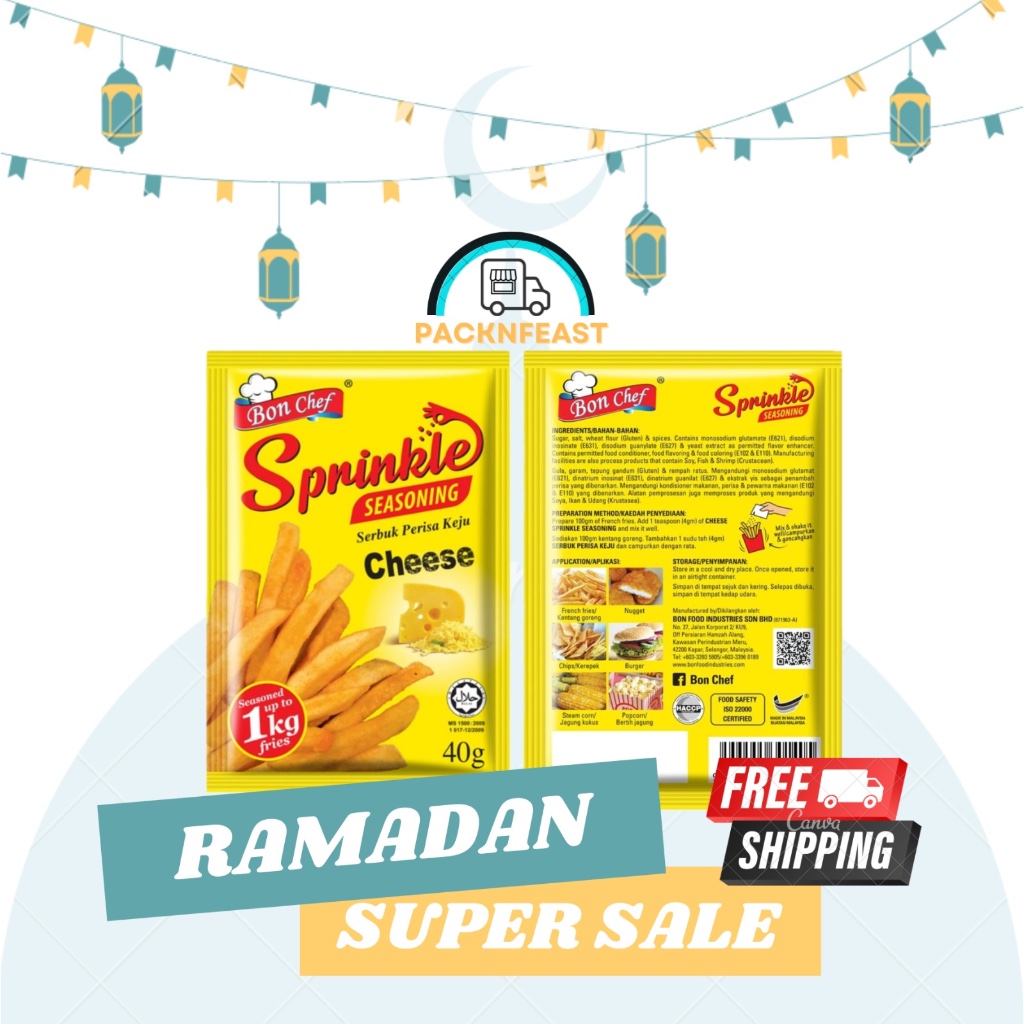 Serbuk Perisa **Keju** || **CHEESE** Sprinkle Seasoning Bon Chef ...