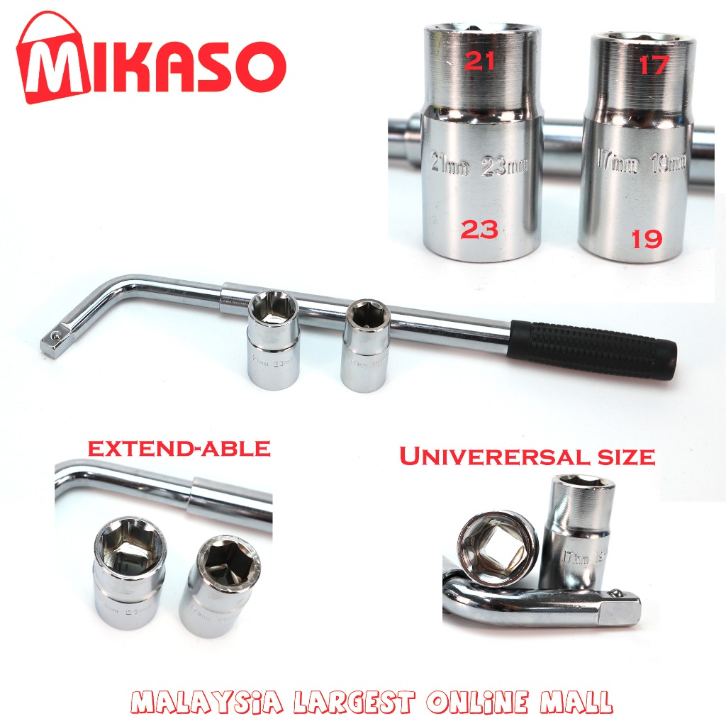 Tyre Wrench Telescoping Lug Wrench Spanner Lug Wheel with Sockets ...
