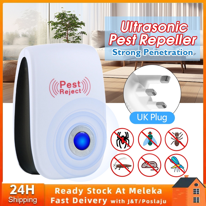 𝟯 𝗣𝗜𝗡 𝗣𝗟𝗨𝗚 》Ultrasonic Pest Repellent Anti Mosquito Mouse Cockroach ...