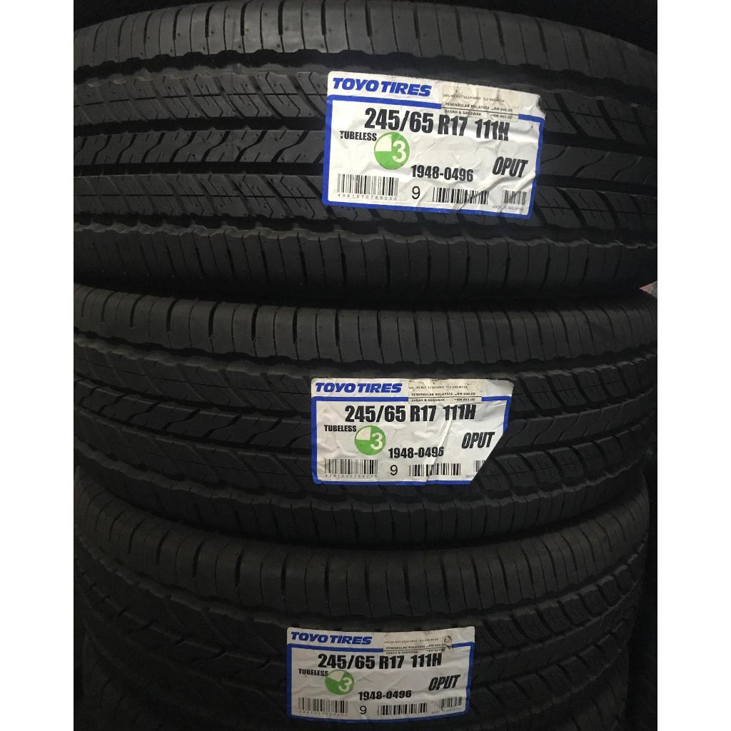 245/65R17 245 65 17 TOYO OPUT Car Tyre Tire Kereta Tayar Wheel Rim 17 ...