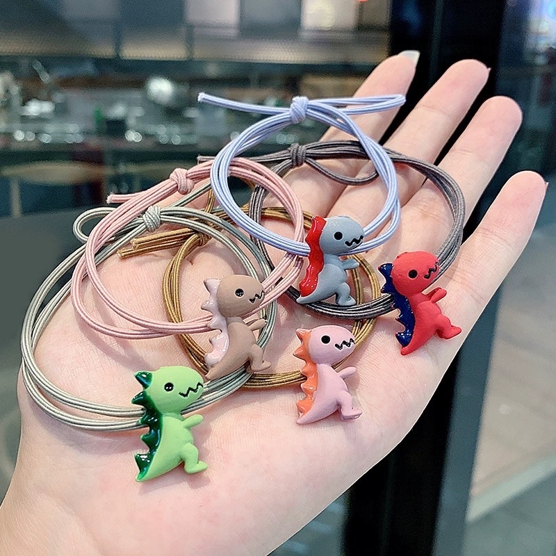 Cute Dinosaur Cartoon Colourful Hair Tie Hairties Kids Hair Accessories ...