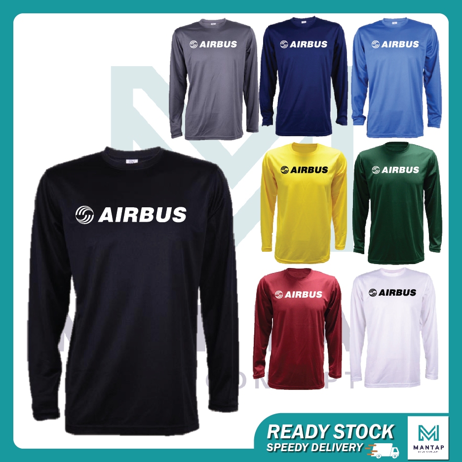 airbus long sleeve tshirt shirt t-shirt jersey air bus BOEING MALAYSIA ...