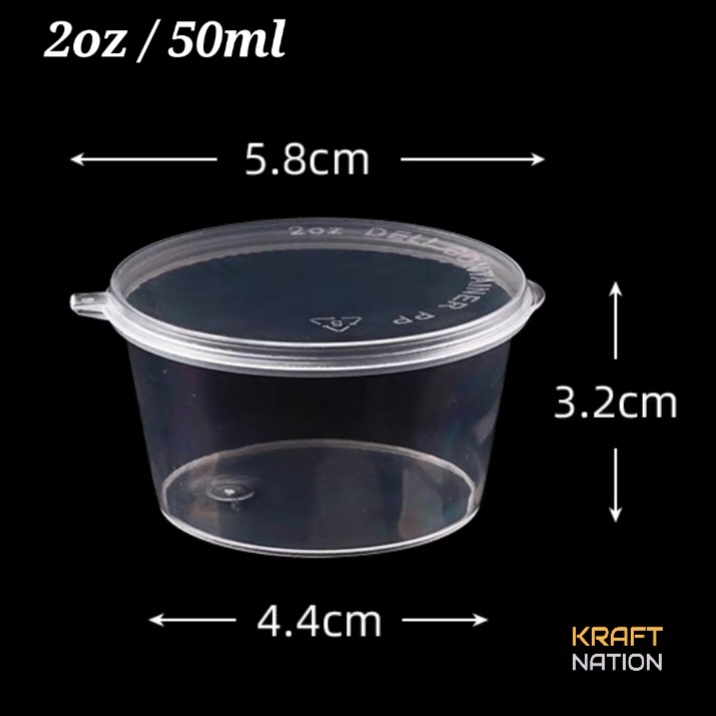 [Bundle] 10pcs 1, 1.5, 2, 3, 4, 5, 8 oz, PP5 Sauce Container/Deli ...