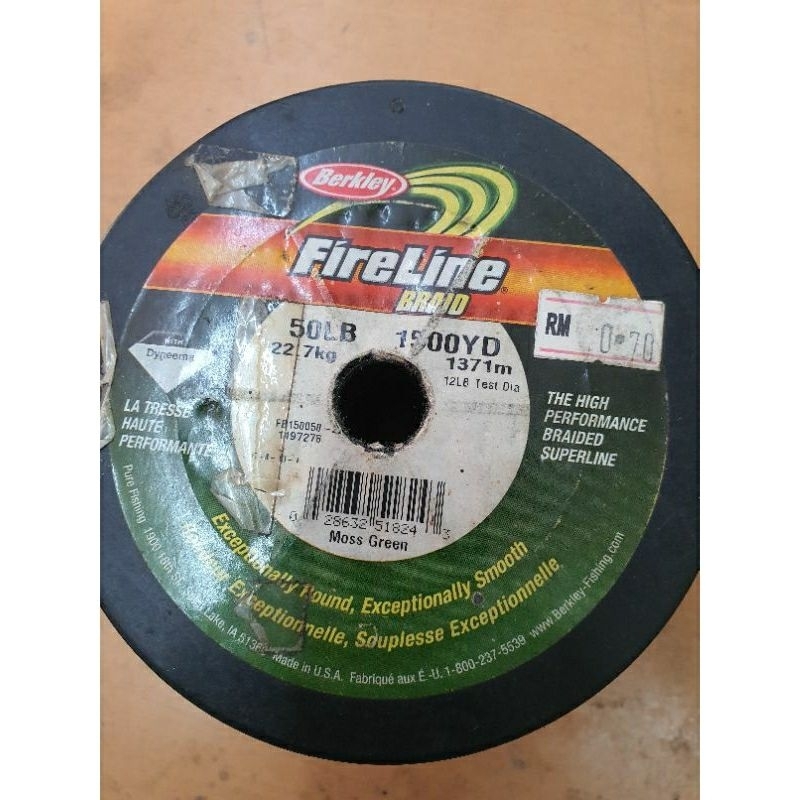 BERKLEY FIRELINE BRAID 50LB MADE IN USA SELLING METER/METER | Shopee ...