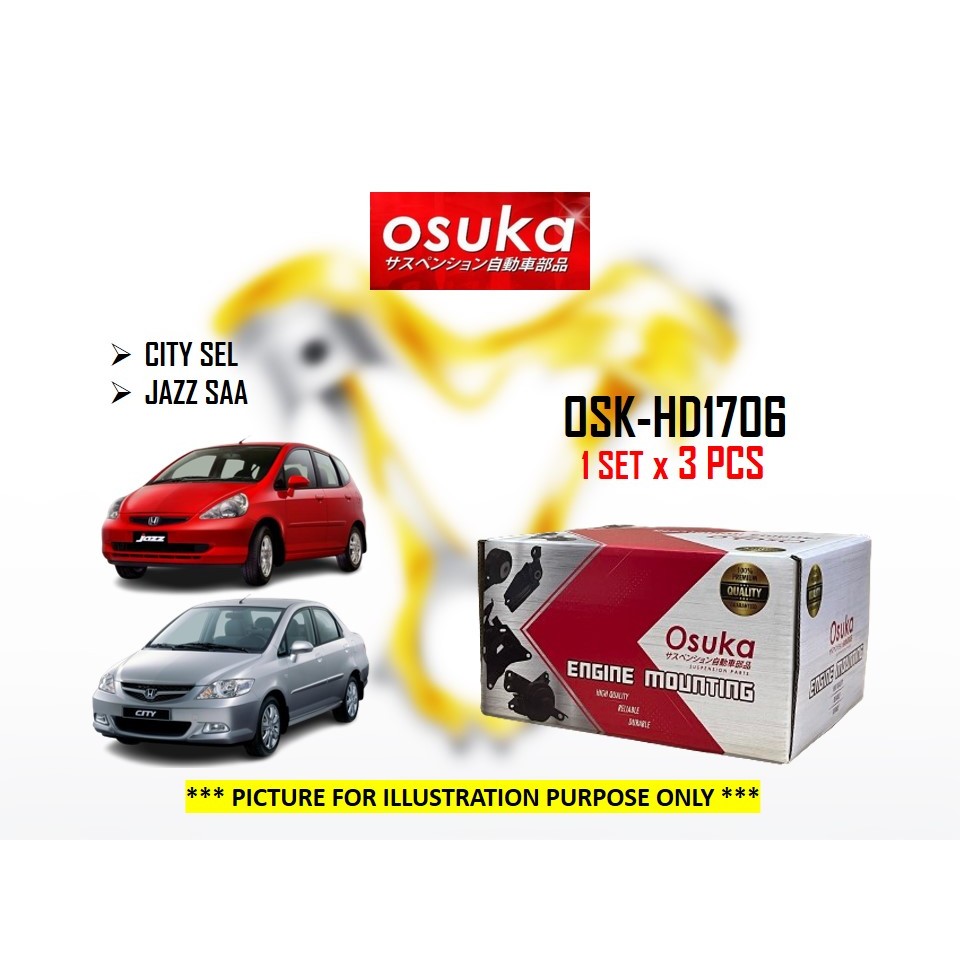 OSUKA - Honda City SEL GD Jazz SAA Engine Mounting Kit Set Auto & Manual Engine Mounting [1set X ...