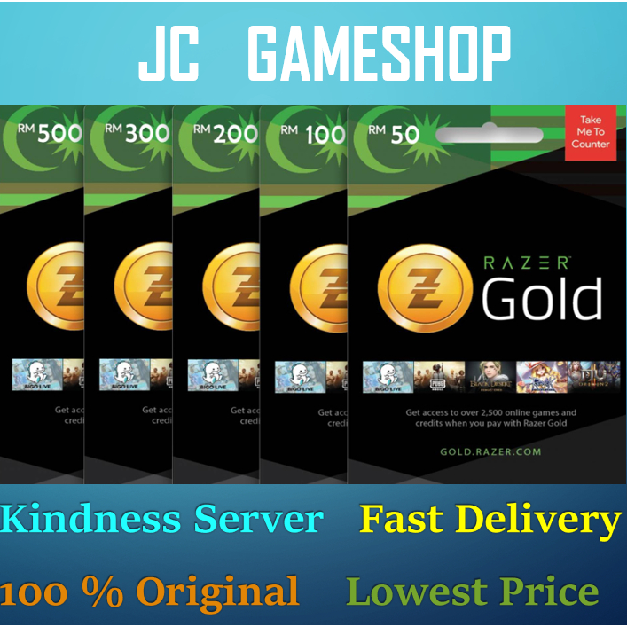 Razer Gold Pin Code Malaysia Rm30/RM40/RM50/Rm100/Rm150/Rm200/Rm300 ...