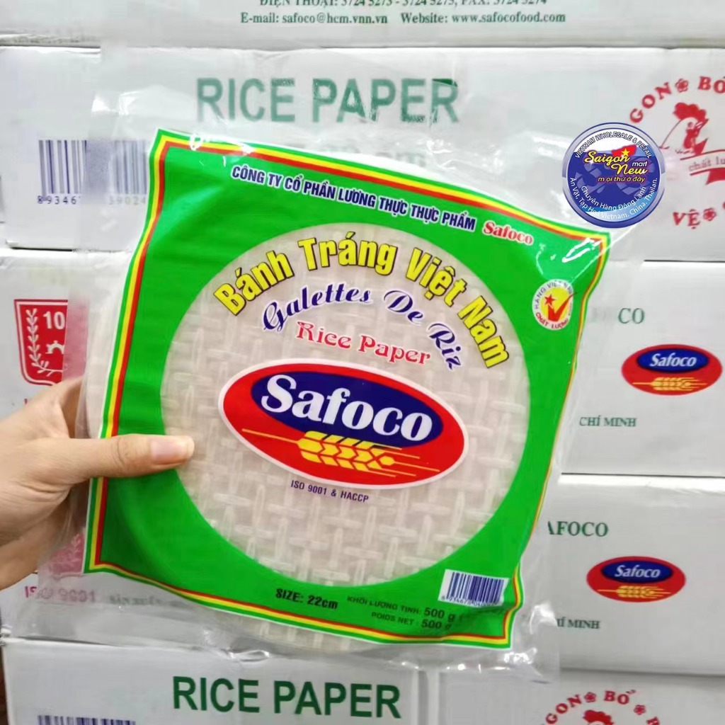 Banh Trang Safoco - Rice Paper 22cm 500gr (1Box x 10Unit) | Shopee Malaysia