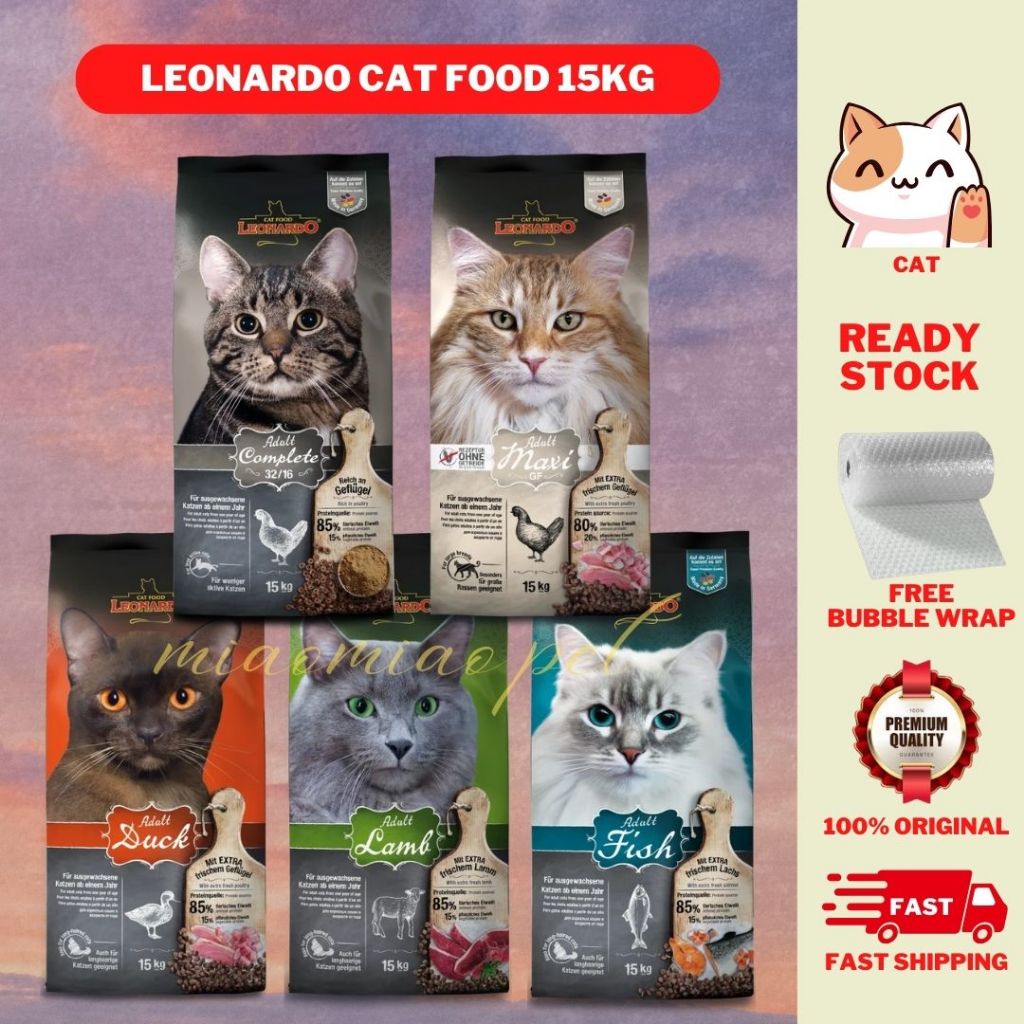 (100% ORIGINAL)Leonardo Cat Food 15Kg Adult Complete / Adult Fish ...