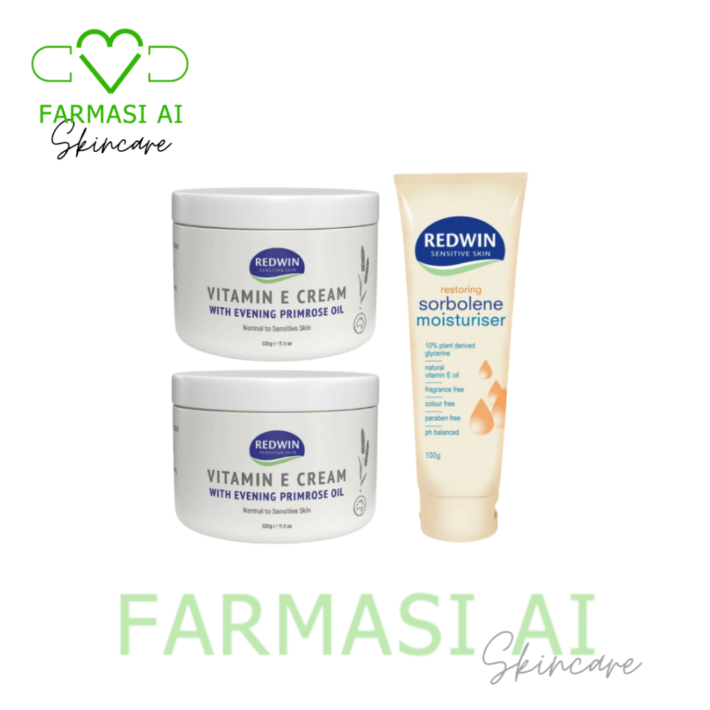 Redwin Vit E Cream with EPO 330g Twinpack [FOC Sorbolene Moisturizer ...