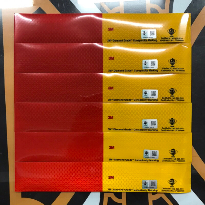 3M Original Diamond Grade 30x5cm Reflective Sticker MS SIRIM Sticker ...