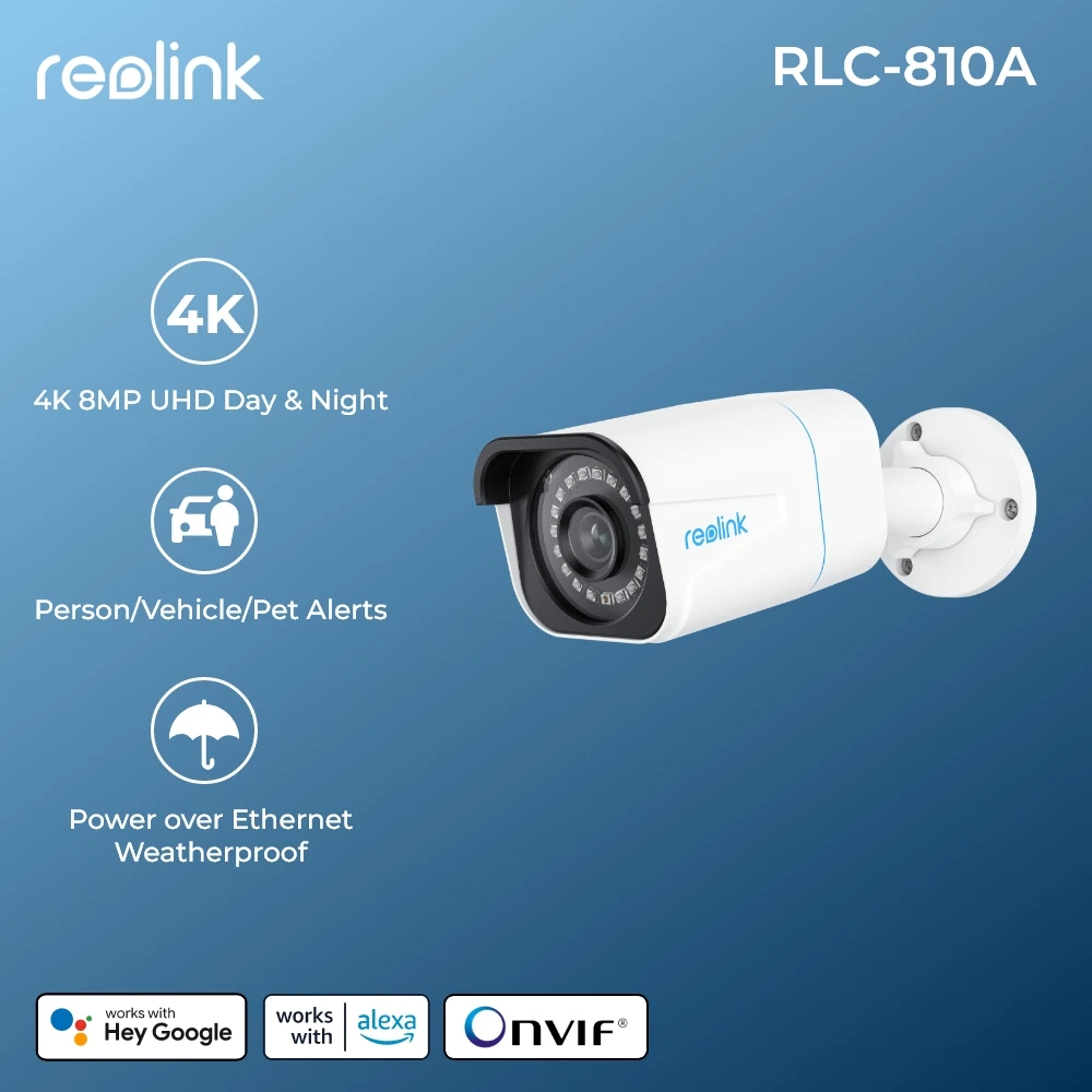 Reolink RLC-810A-4mm P330-2.8mm 4K Person/Vehicle Detection | PoE ...