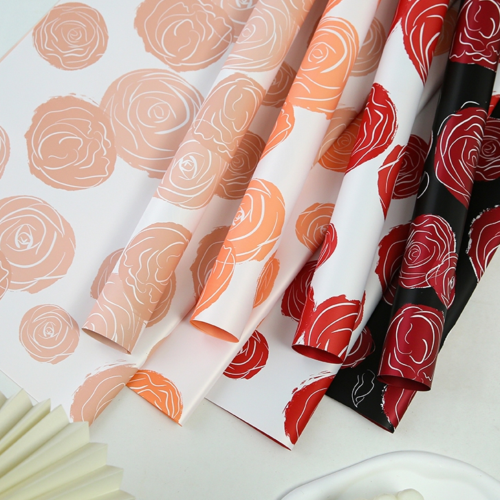 READY STOCK EzWrap.my New Freud Waterproof Rose Floral Wrapping Paper ...