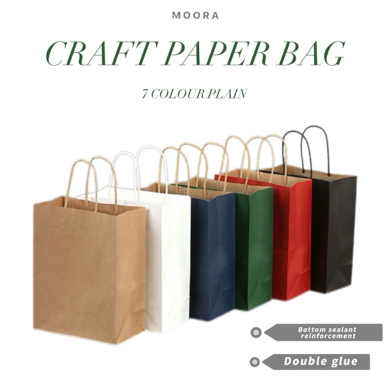 PAPER BAG PLAIN Shopping Bag Gift Bag Colour Paper Bag Craft Paper Bag ...