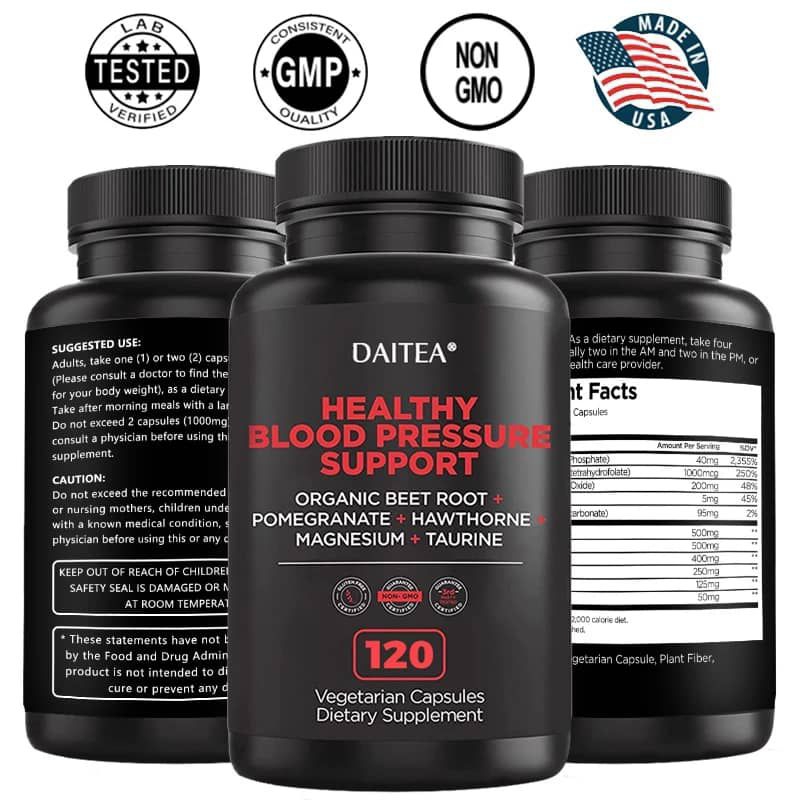 100% Original Products.120 Capsule.Healthy Blood Pressure Support ...
