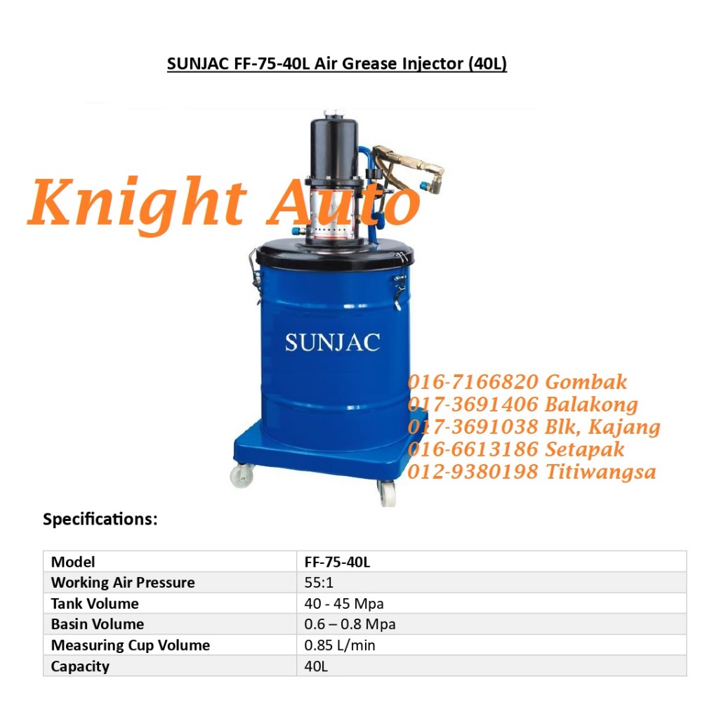 Sunjac FF-75-40L Air Grease Injector (40L) | Shopee Malaysia