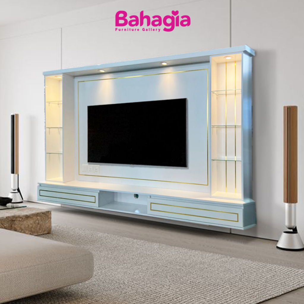 Free Install Bahagia Nyla 8ft TV Cabinet ~ Hanging Cabinet ~ Almari TV ...
