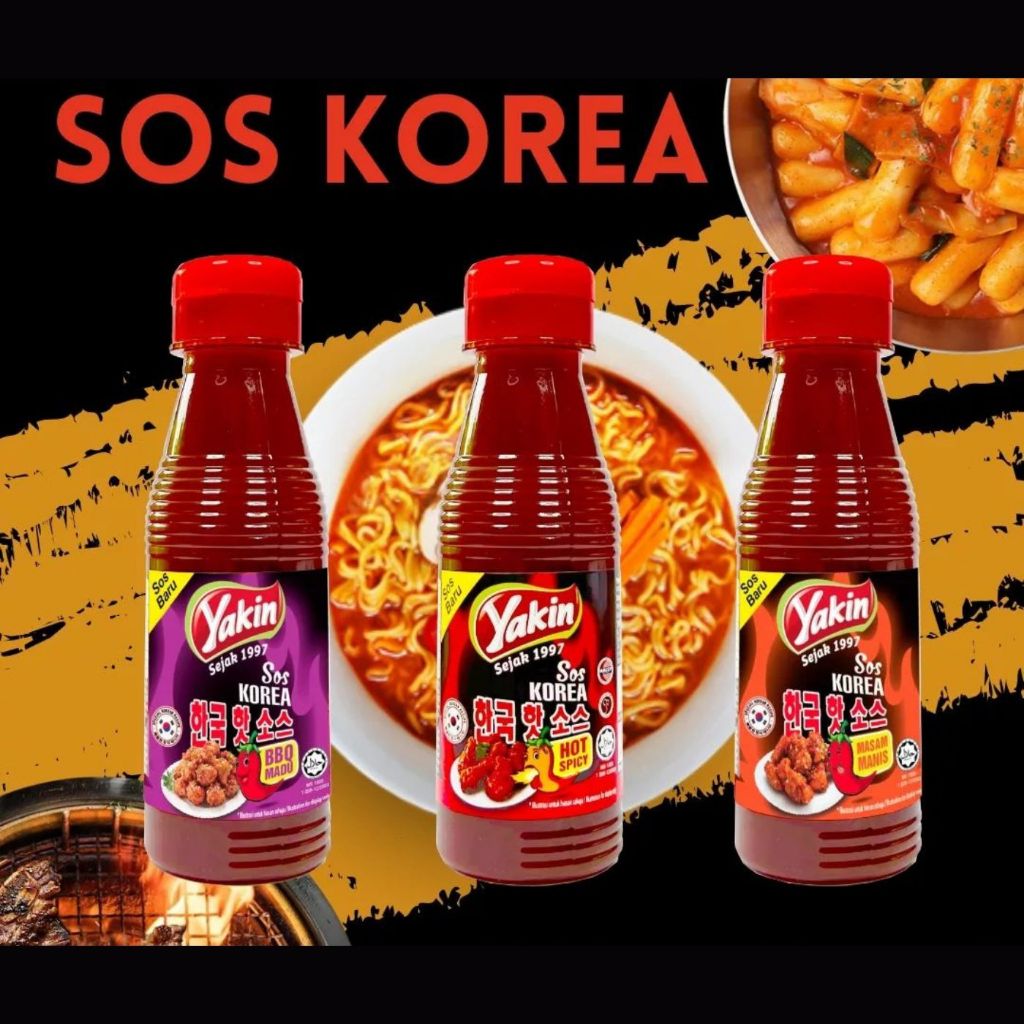 YAKIN SOS KOREA HOT&SPICY / PEDAS MASAM MANIS / BBQ MADU 150G | Shopee ...