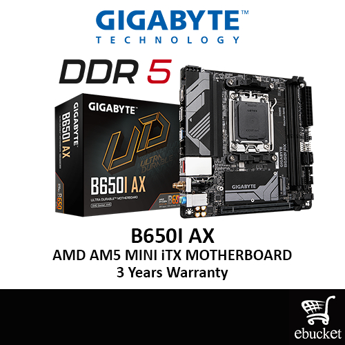 GIGABYTE B650I AX WIFI D5 / DDR5 ITX AM5 GAMING MOTHERBOARD COMBO R5 ...