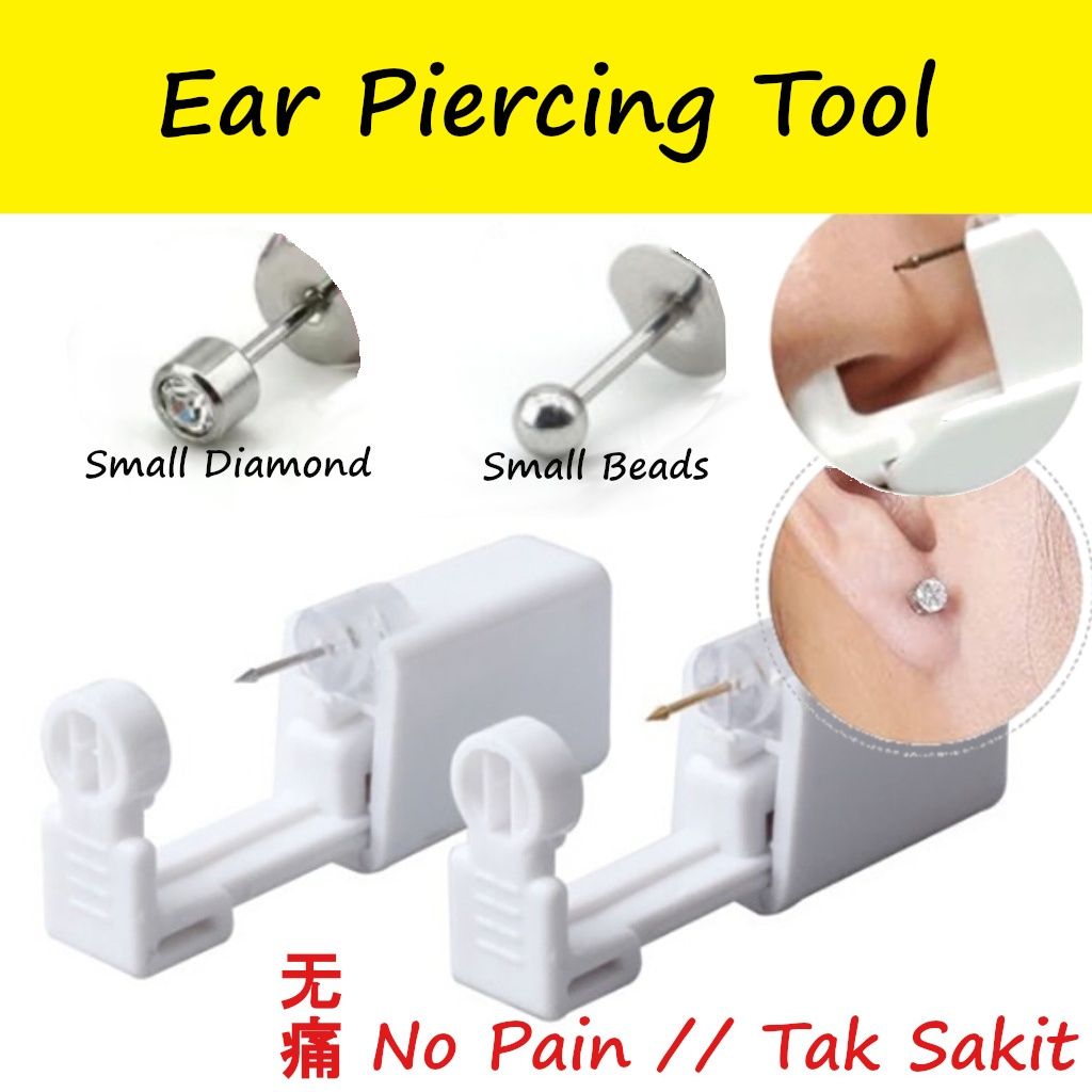 Disposable Ear Piercing Piercer / Tindik Telinga / No Pain Ear Piercing ...