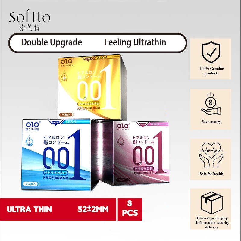 SOFTTO 🇲🇾 OLO Zero Ultra-thin 001 Series Condom Kondom Feeling Ultra Thin Delay Condom Like No ...
