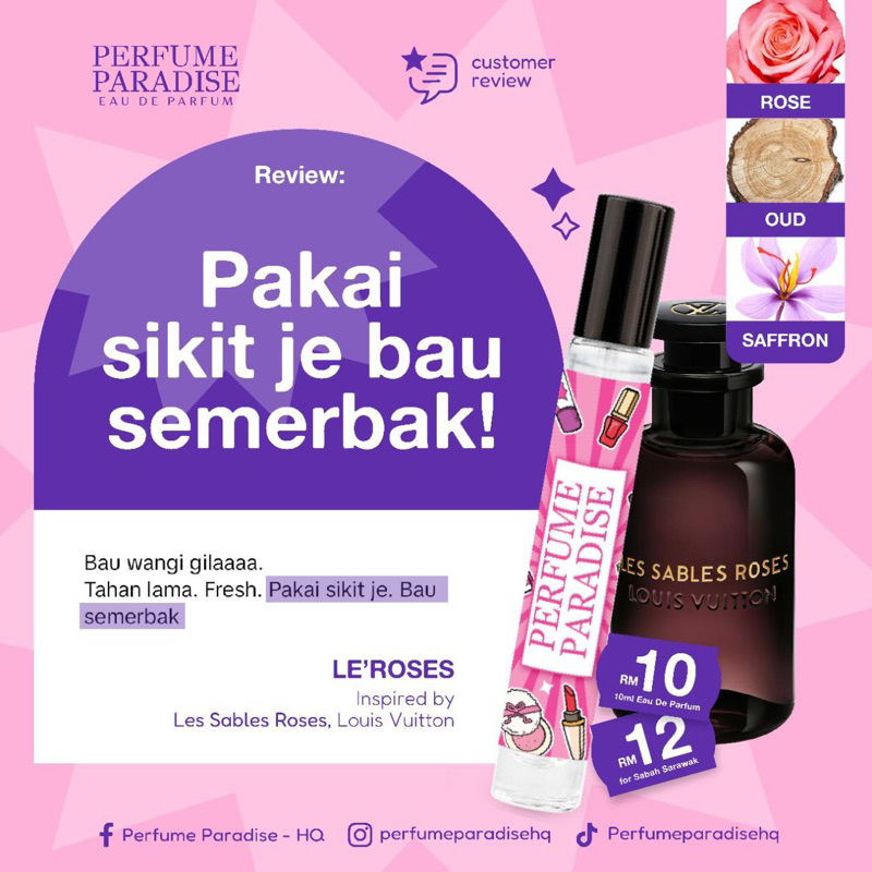 PERFUME PARADISE WARA MUA BELLAZ 10ml | Shopee Malaysia