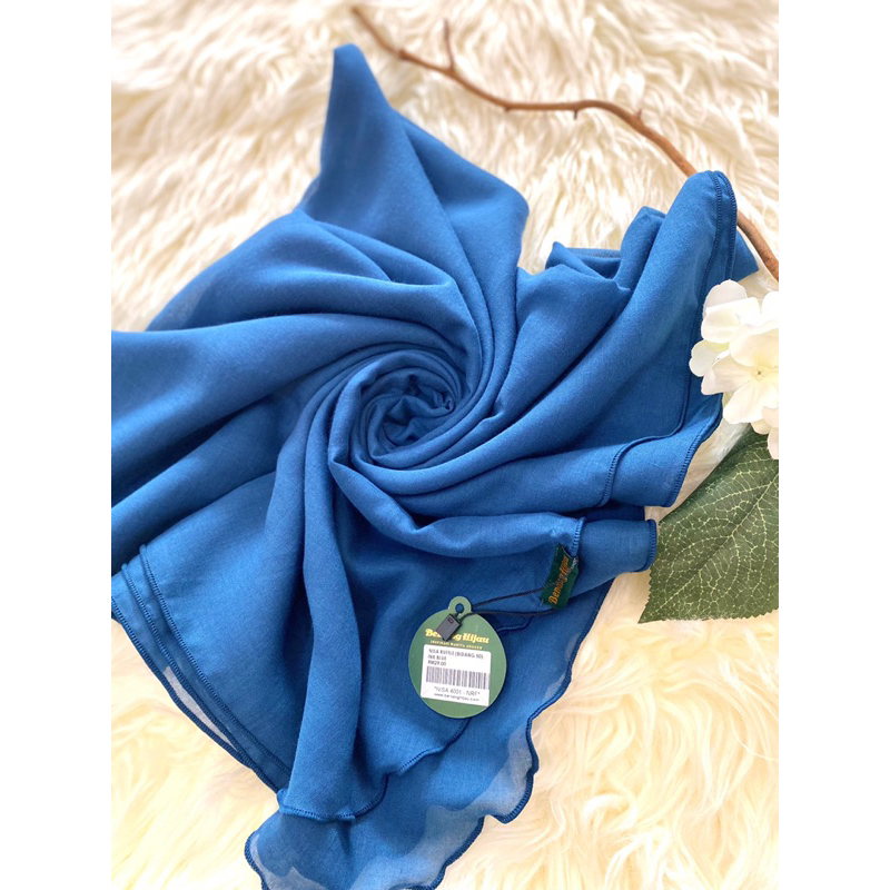 Benang Hijau Tudung Bawal Nisa Ruffle - Ink Blue | Shopee Malaysia