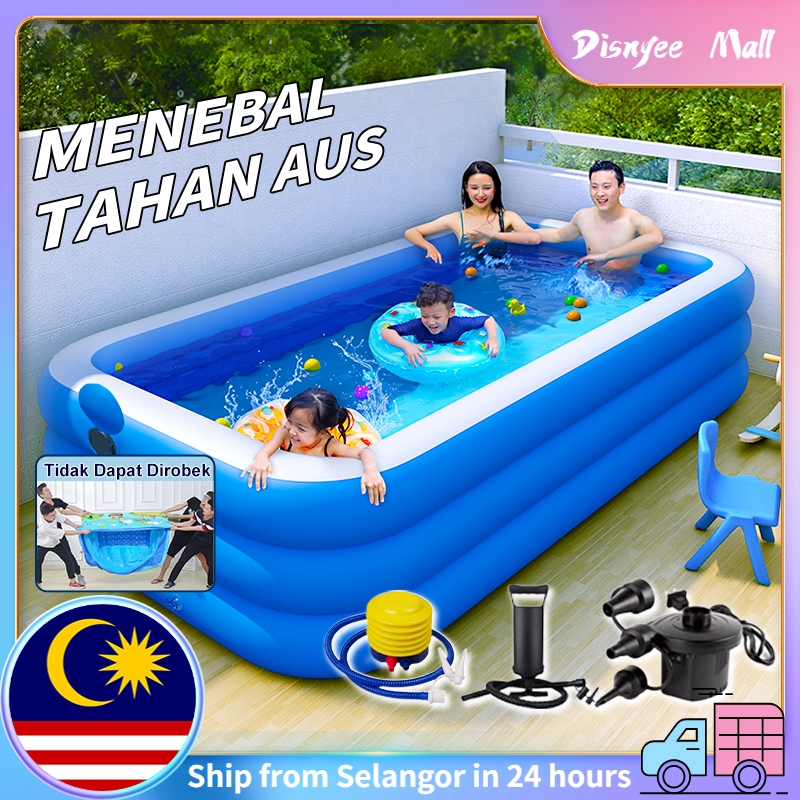 Inflatable Swimming pool Big Size Kids Pool Baby Pool Kolam Mandi Besar ...