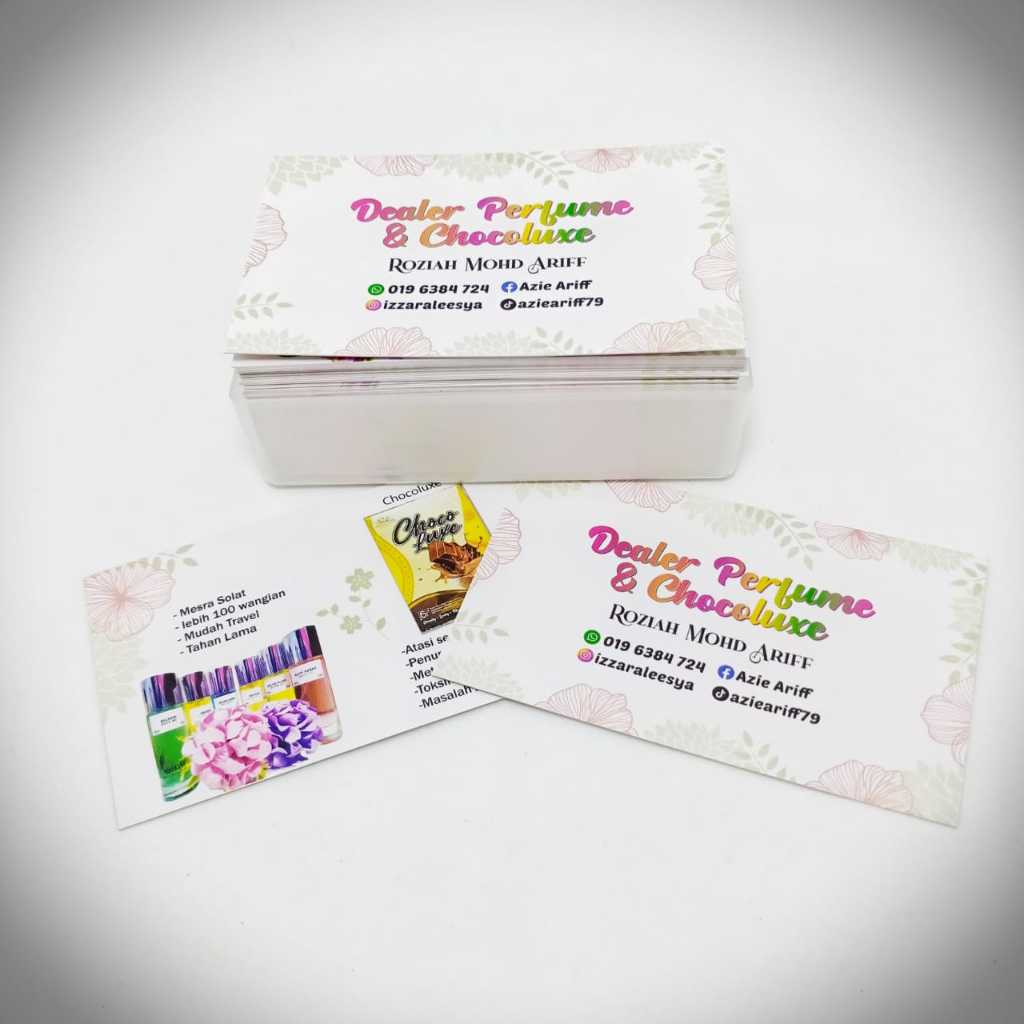 MATTE LAM 260g Thank you card | Kad terima kasih | Bisnes Kad ...